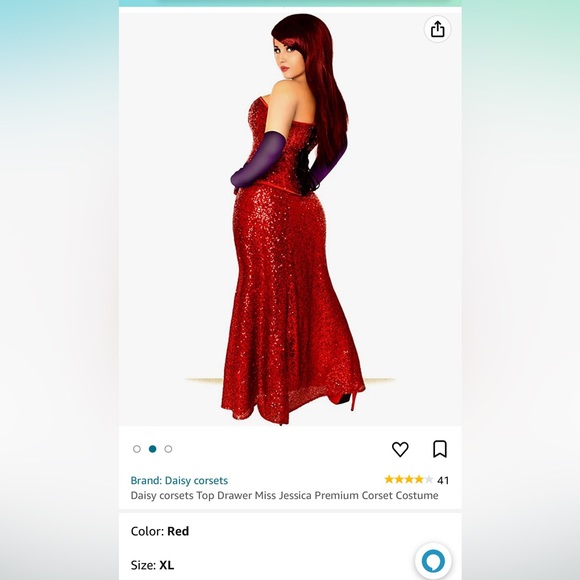 Daisy Corsets | Dresses | Daisy Corsets Jessica Rabbit Costume Steel ...